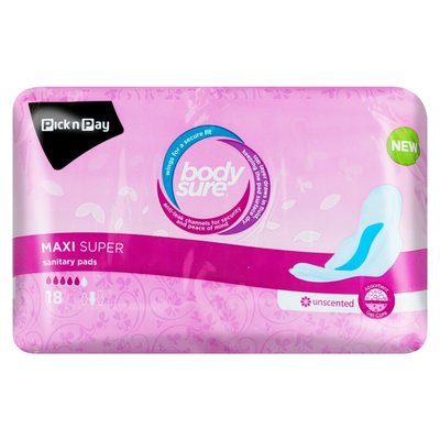 PnP Bodysure Maxi Super Pads 18 Pack | PnP