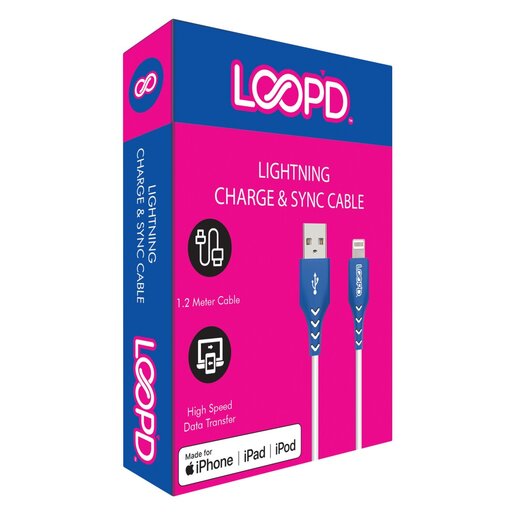 Loopd Mfi To Usb Cable 1.2 M White | PnP