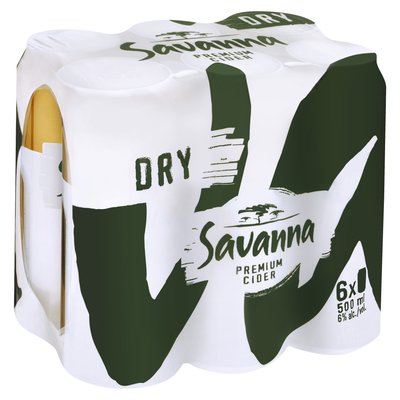 Savanna Dry Can 6 x 500ml | PnP