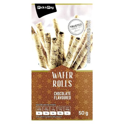 PnP Chocolate Flavoured Wafer Rolls 50g | PnP