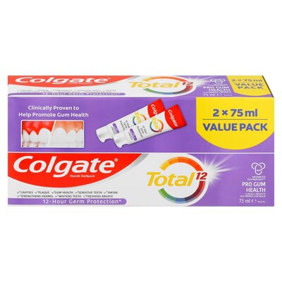Colgate Total 12 Pro Gum Health Toothpaste 2 x 75ml | PnP