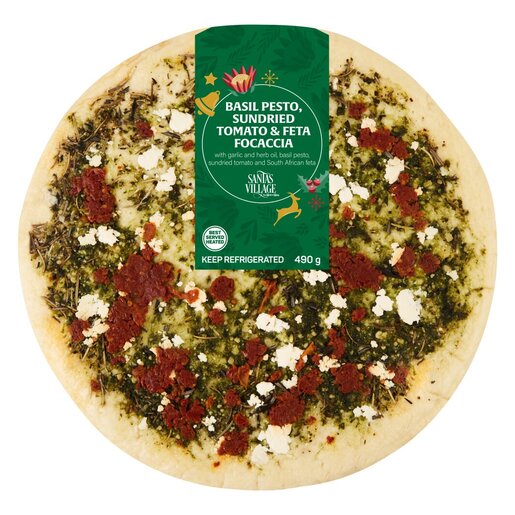 PnP Basil Pesto, Sundried Tomato & Feta Focaccia 490g | PnP