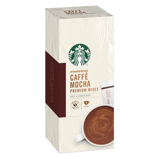 Starbucks® Caffé Mocha Premium Instant Coffee 88g Box of 4 x 22g Sticks | PnP