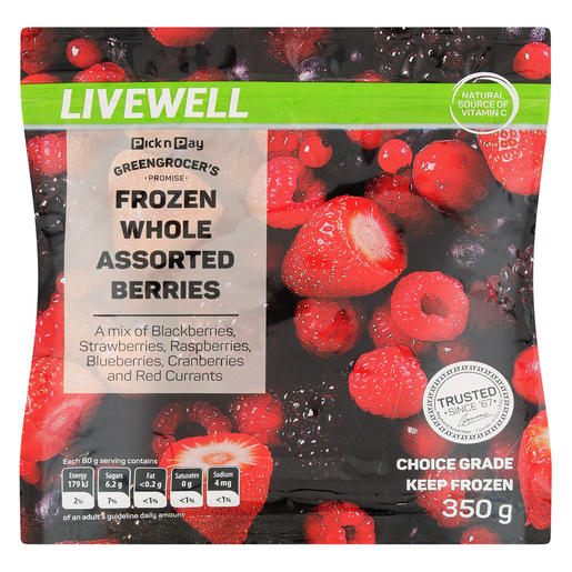 PnP Live Well Frozen Whole Assorted Berries 350g | Smart Price Specials ...