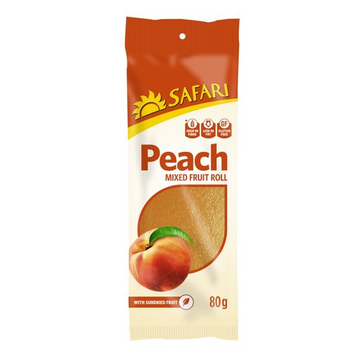 Safari Peach Fruit Roll 80g | PnP