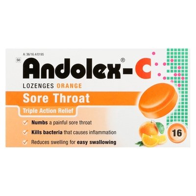 Andolex Orange Lozenges 16 Pack | PnP