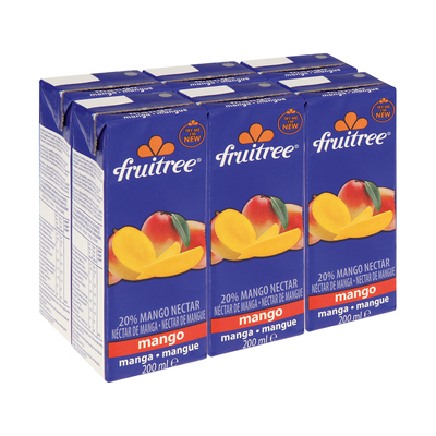 Fruitree Long Life Mango Fruit Juice Nectar 200ml x 6 | PnP