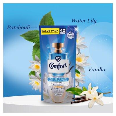 Comfort Water Lily & Vanilla Value Pack Concentrated Fabric Conditioner ...