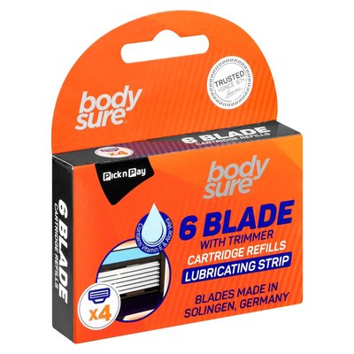 PnP Bodysure Six Blade Cartridge 4s | PnP