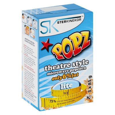 Popz Microwave Popcorn Lite 85g 3 Pack | PnP
