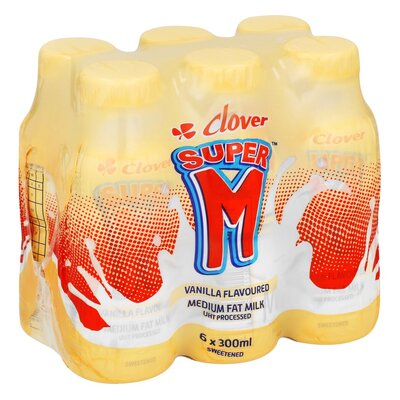 Super M Medium Fat Vanilla Milk 6 x 300ml | PnP