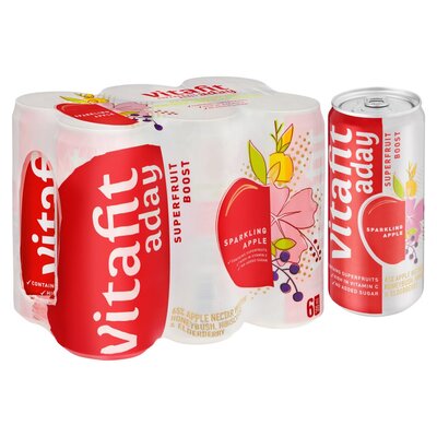 VitaFit Aday Sparkling Apple Drink Can 6 x 300ml | PnP