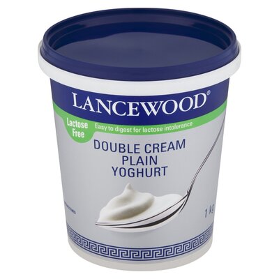 Lancewood Lactose Free Plain Double Cream Yoghurt 1kg | Smart Price ...