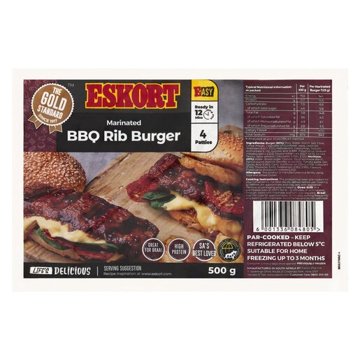 Eskort Marinated Rib Burgers 500g | PnP