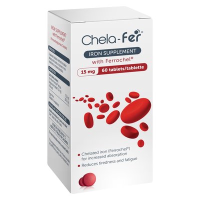 Chela-fer Iron Supplement 15mg 60 Tablets | PnP