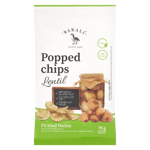 Bakali Pickled Onion Flavoured Popped Lentil Chips 85g | PnP