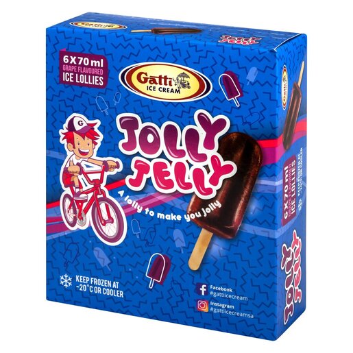 Gatti Jolly Jelly Ice Lollies 6 x 70ml | PnP