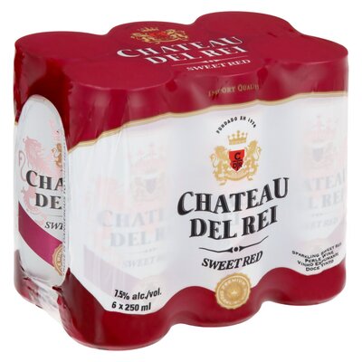 Chateau Del Rei Sparkling Sweet Red Wine Can 250ml x 6 | PnP