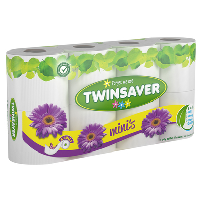 Twinsaver Toilet Paper 1Ply Mini White 8's | PnP