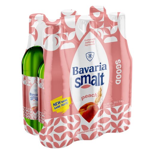 Bavaria Smalt Non-Alcoholic Peach Flavoured Malt Drink 6 x 340ml | PnP