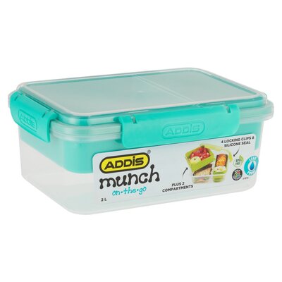 Addis Assorted Colours Clip & Seal Multi Comp Lunch 2L Box | PnP