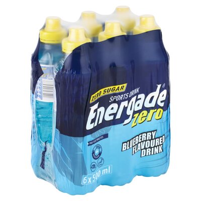 Energade Zero Sugar Blueberry Flavoured Sports Drink 6 x 500ml | PnP