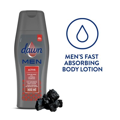 Dawn Men Active Fast Absorbing Body Lotion for Dry Skin 400ml | PnP