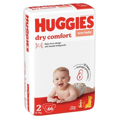 Huggies Dry Comfort Nappies Size 2 New Baby 66 Nappies,Value Pack | PnP