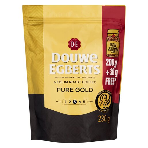 Douwe Egberts Pure Gold Medium Roast Instant Coffee 230g | PnP