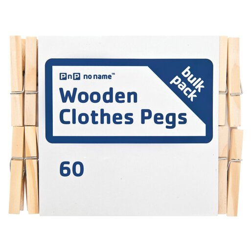PnP No Name Wooden Clothes Pegs 60ea x 48 | PnP