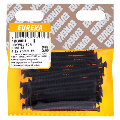 Eureka Drywall Screw Coarse Thread 4.2 x 40mm No.8 50 Pack | Smart ...