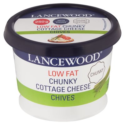 Lancewood Low Fat Chunky Cottage Cheese & Chives 250g | PnP