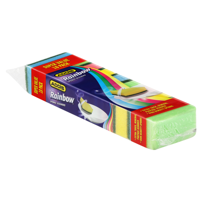 ADDIS Rainbow Sponge Scourer 10 Pack | PnP
