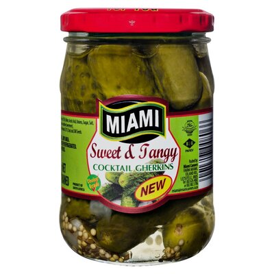 Miami Sweet & Tangy Cocktail Gherkins 265g | PnP