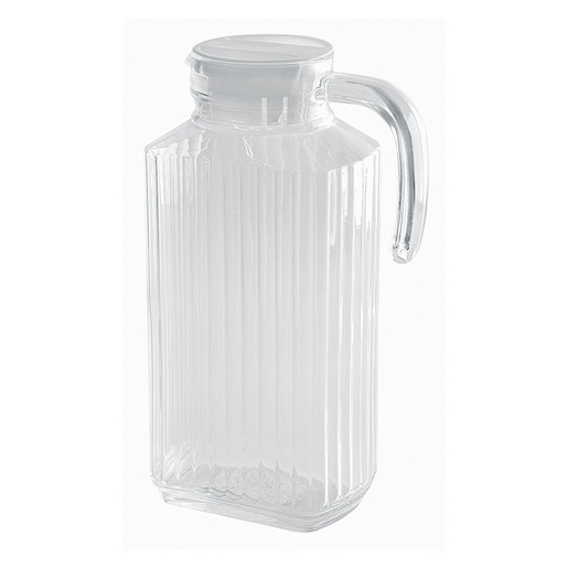Ribbed Glass Jug With Lid 18l Pnp