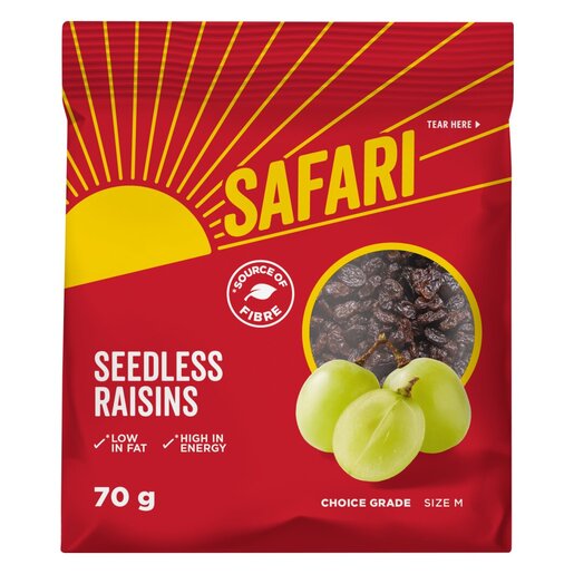 Safari Raisins Dried Fruit Snack Pack 70g | PnP