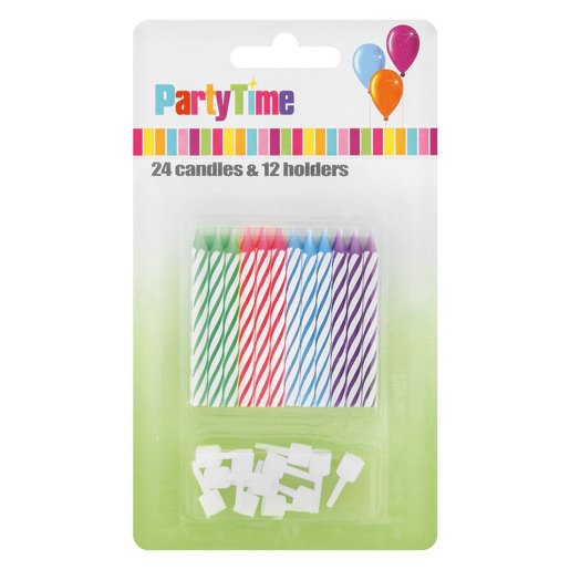 Party Time 24 Candles & 12 Holders | PnP