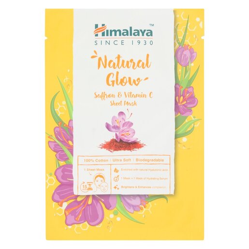 Himalaya Natural Glow Saffron & Vitamin Sheet Mask 30ml | PnP
