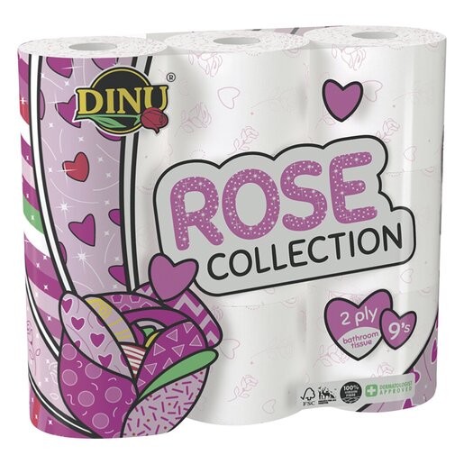 Dinu Collection Pink Rose Toilet Rolls 2 Ply 9s | PnP