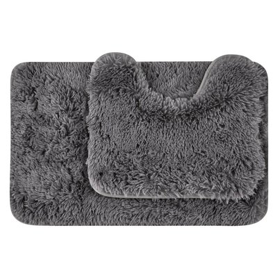 Waltex Plush Charcoal Bathroom Mat 2 Piece | Smart Price Specials | PnP ...