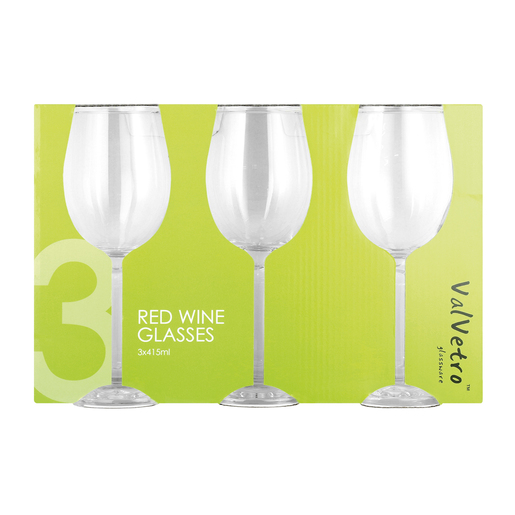 Valvetro Red Wine Glasses 415ml 4 Pack | PnP