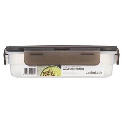 LocknLock Wave Rectangular Container 670ml Grey | PnP