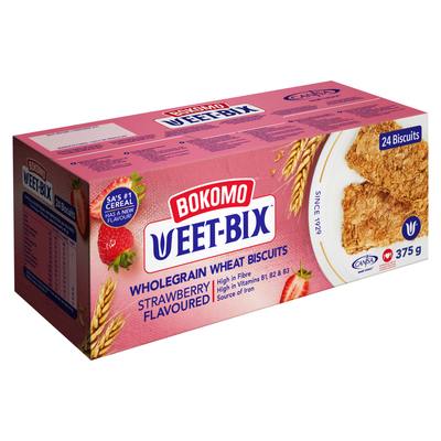Weet-Bix Strawberry Flavoured Wholegrain Wheat Biscuts 375g | PnP