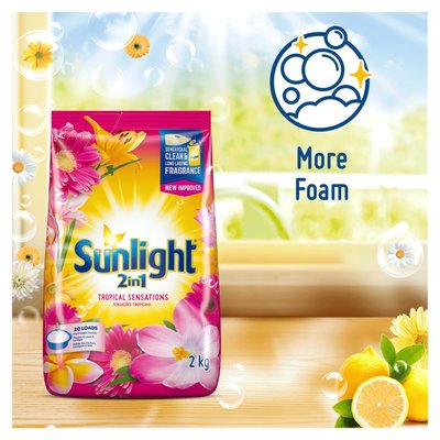 Sunlight Tropical Sensations 2in1 Hand Washing Powder Detergent 2kg ...