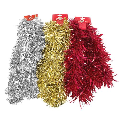 Santa's Village Assorted Shaggy Single Tinsel | PnP