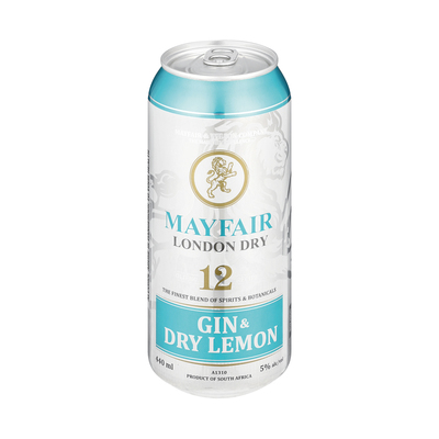 Mayfair Gin & Dry Lemon 440ml | PnP