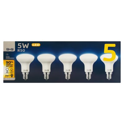 PnP 5w Ses Led R50 Warm White 5 Pack | PnP