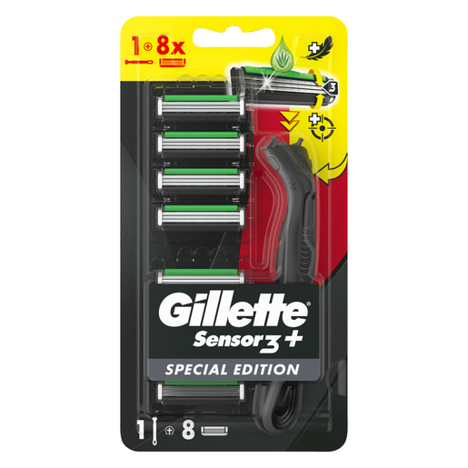 Gillette Sensor 3+ Special Edition Disposable Razor 8 Pack | PnP