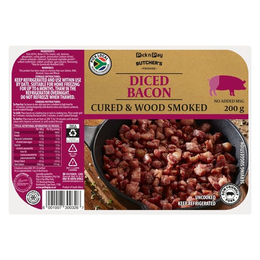 PnP Diced Bacon 200g | PnP