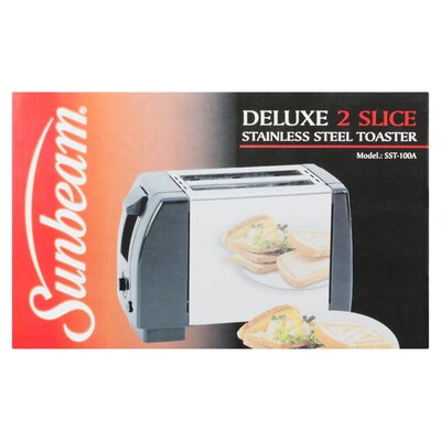 Sunbeam Black 2 Slice Stainless Steel Toaster | PnP